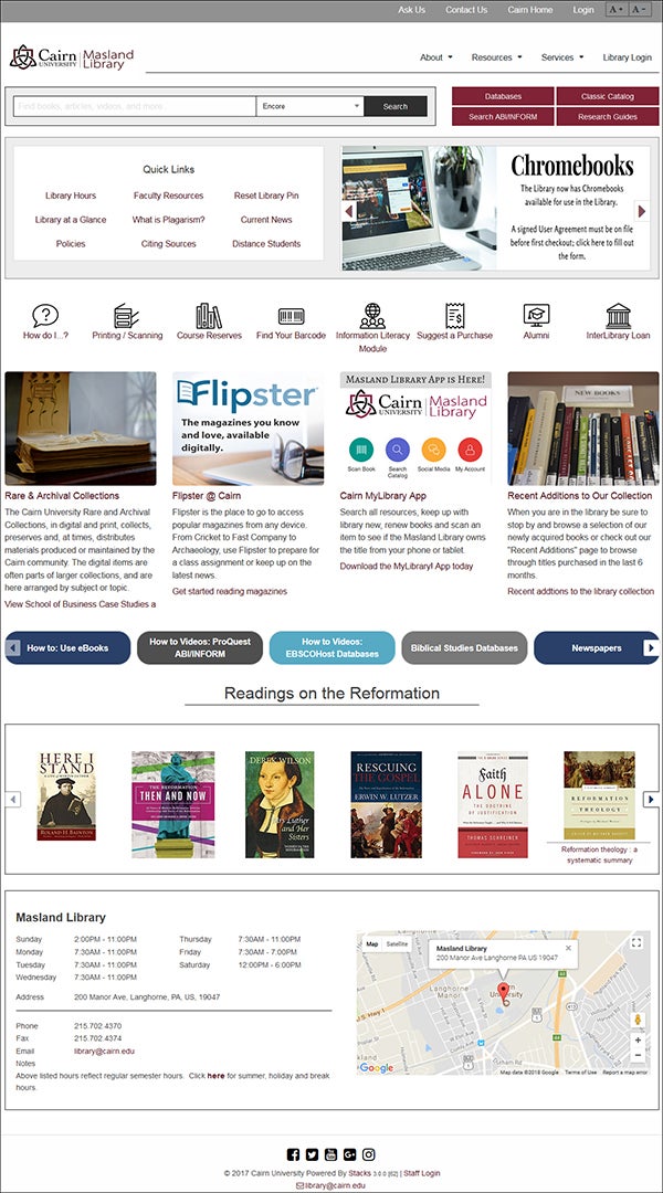University library builds responsive, user-friendly website with Stacks | EBSCO